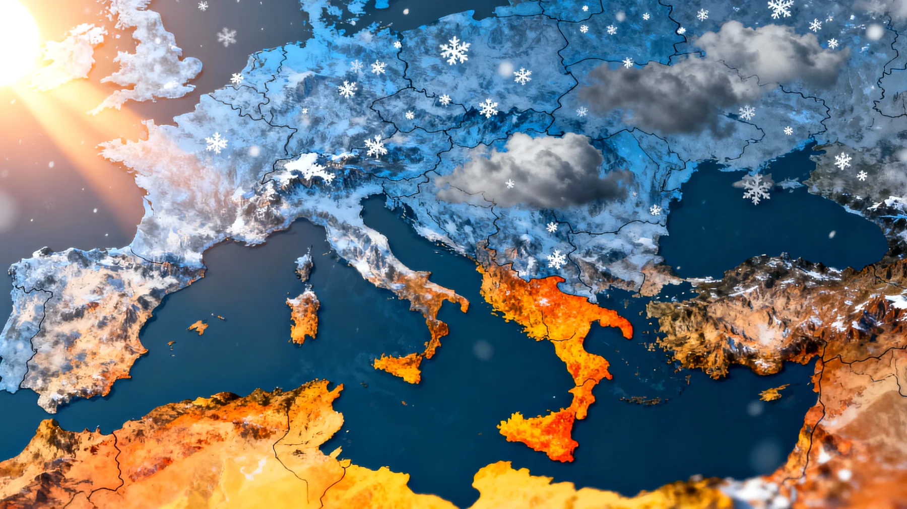 Meteo Italia domani 2 febbraio: 15 gradi di differenza tra le regioni ...